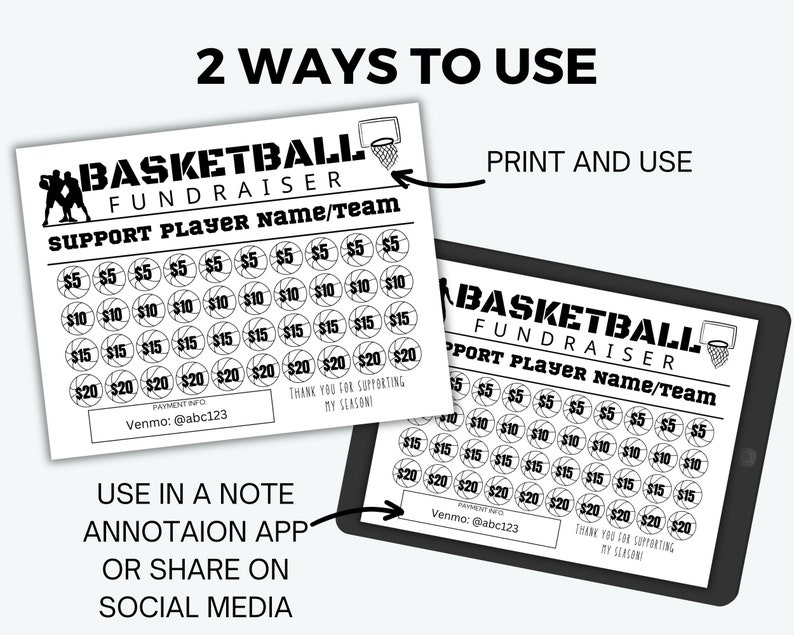 Editable Basketball Fundraiser Template, Printable Basketball Team ...