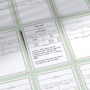 Printable Dnd 5e Spell Cards / Digital Download as PDF / DM Accessories ...