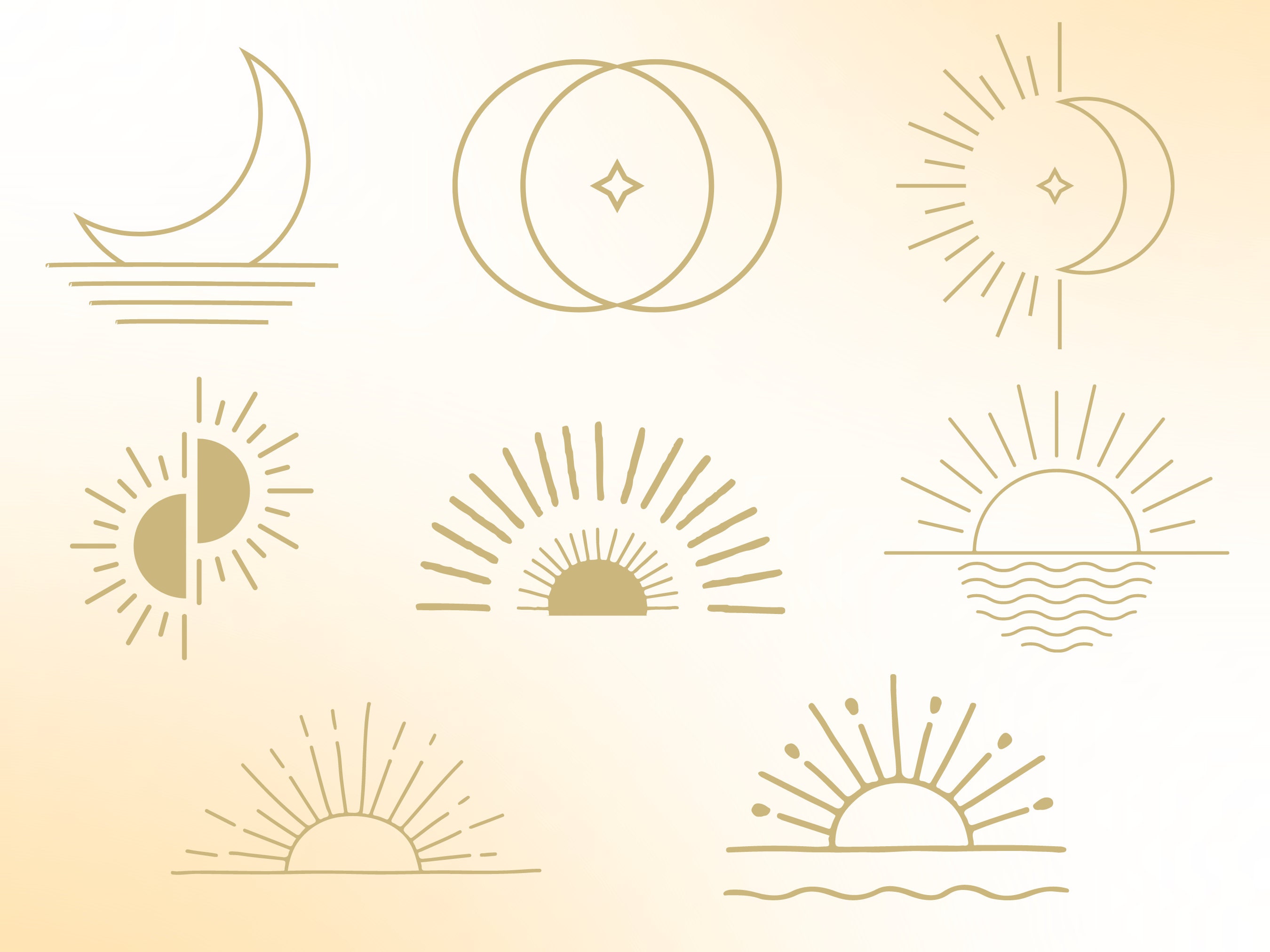 Boho Sun SVG, Sunshine Cut File, Sunburst Clipart, Boho Sun Vector ...