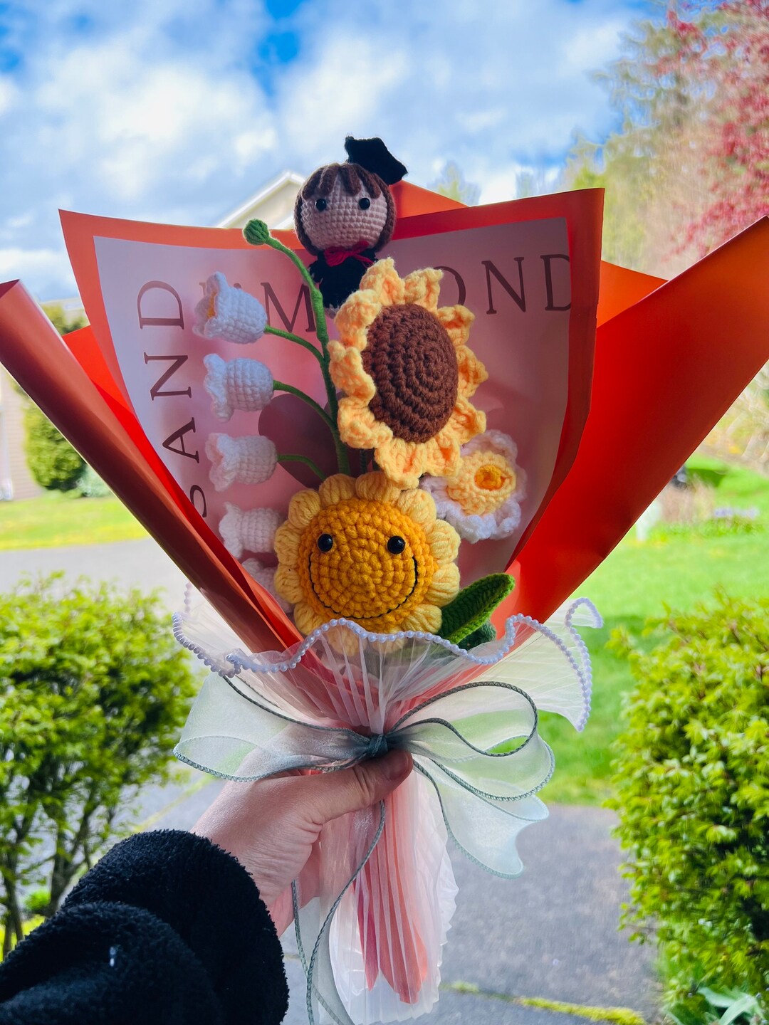 Crochet Sunflower Graduation Series, Big Smiles, Graduation Gift, for ...