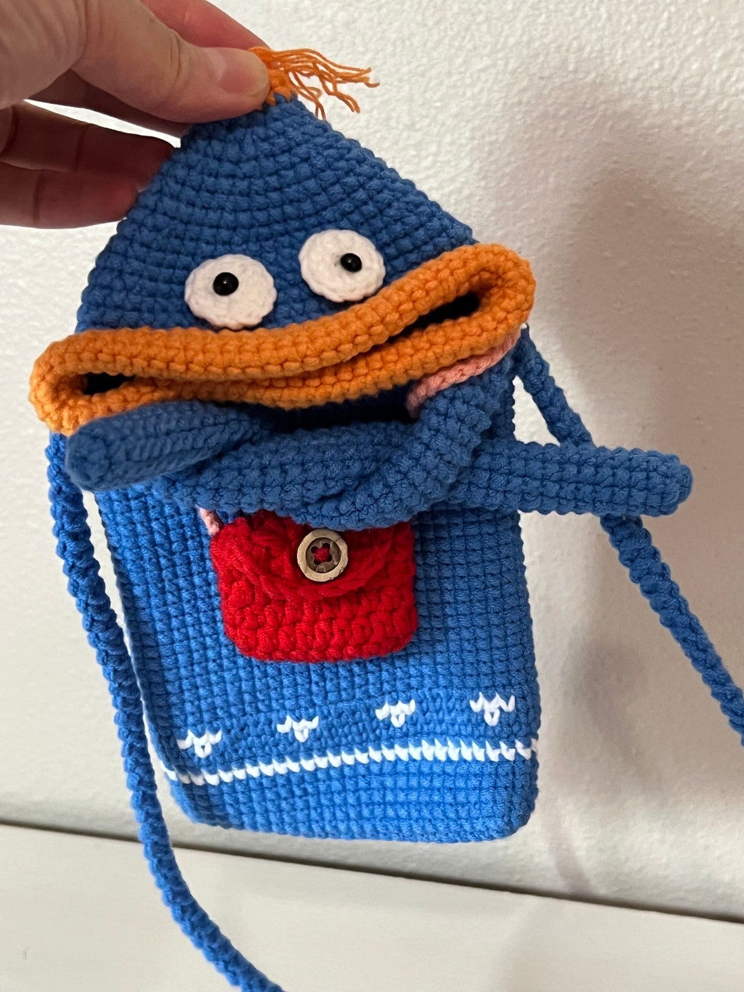 Handmade Crochet Clown Bag: Novelty Cell Phone Purse - Etsy UK