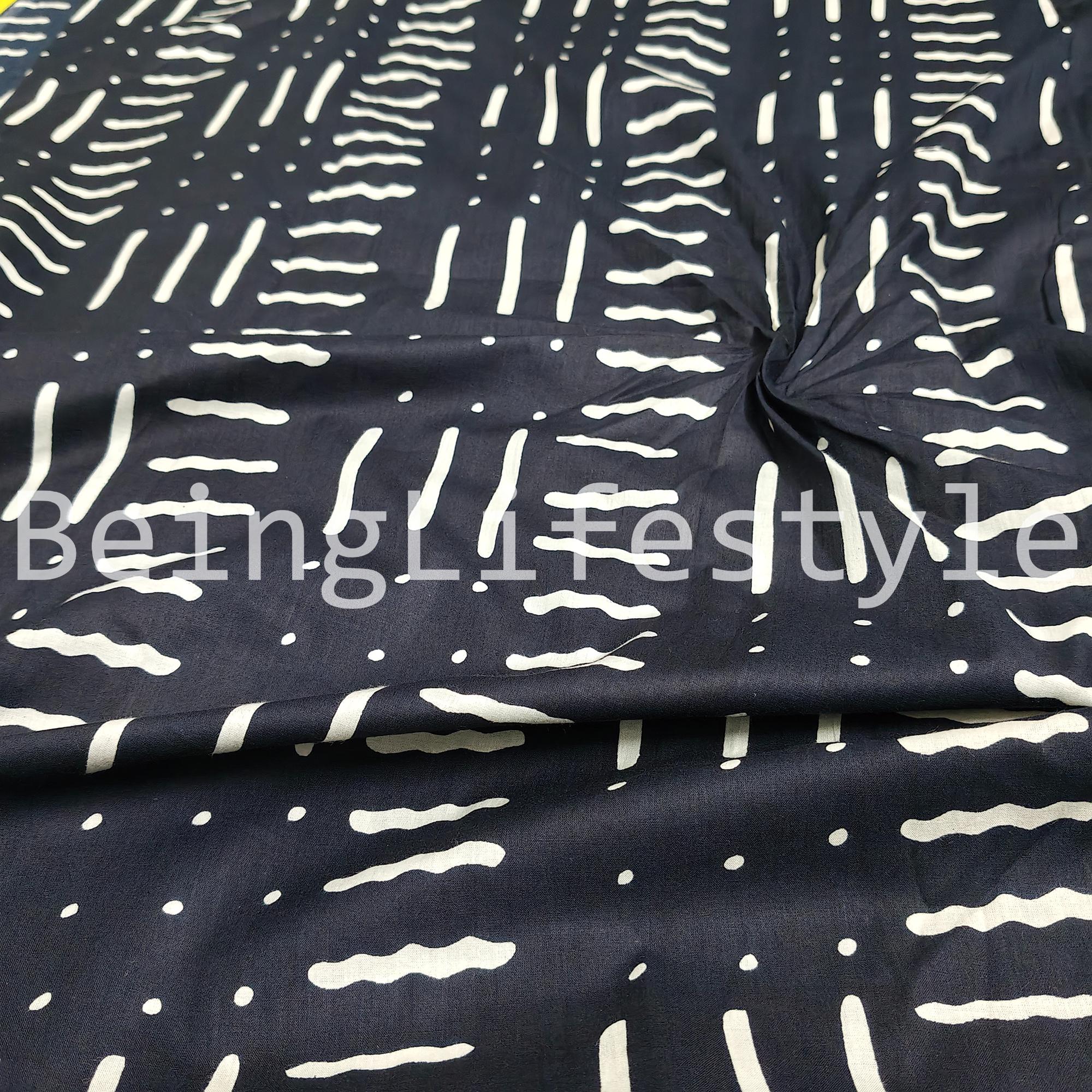Black Geometric Block Print Cotton Fabric: Sewing & Dressmaking - Etsy