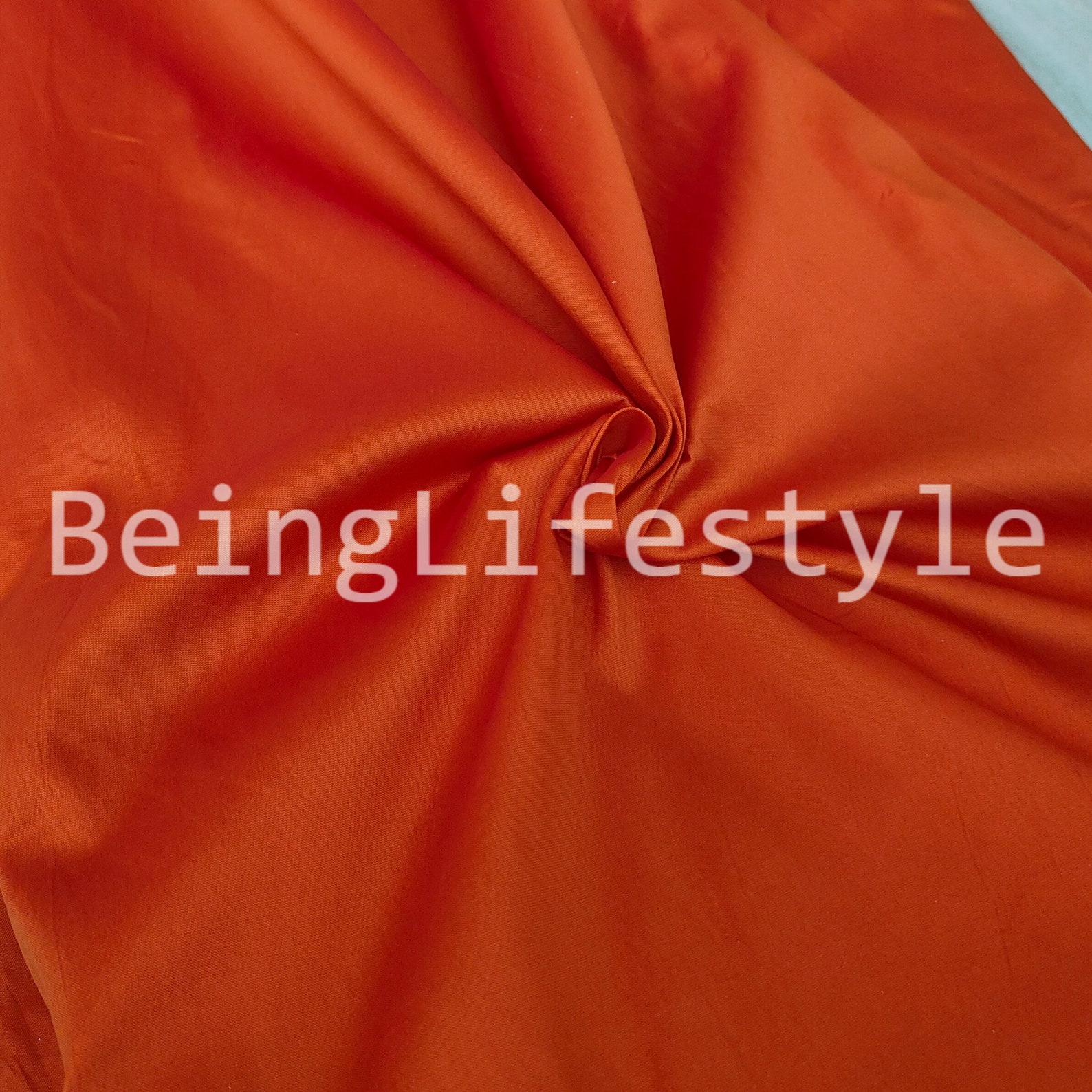 Orange Polyester Taffeta Fabric: Bridal Gown Material by the Yard - Etsy