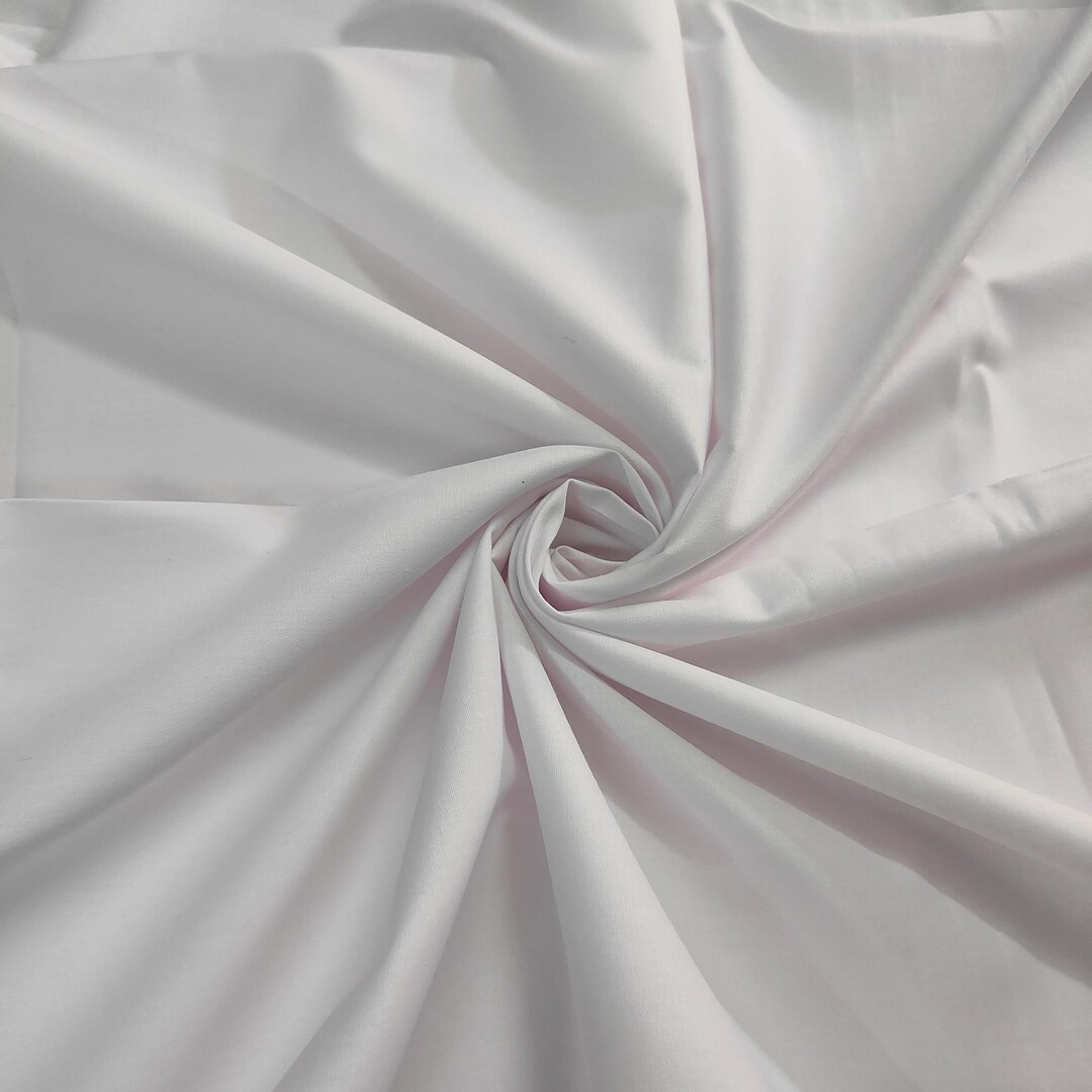 White Cotton Fabric: Pure Cotton, 34" Wide, by the Yard - Etsy