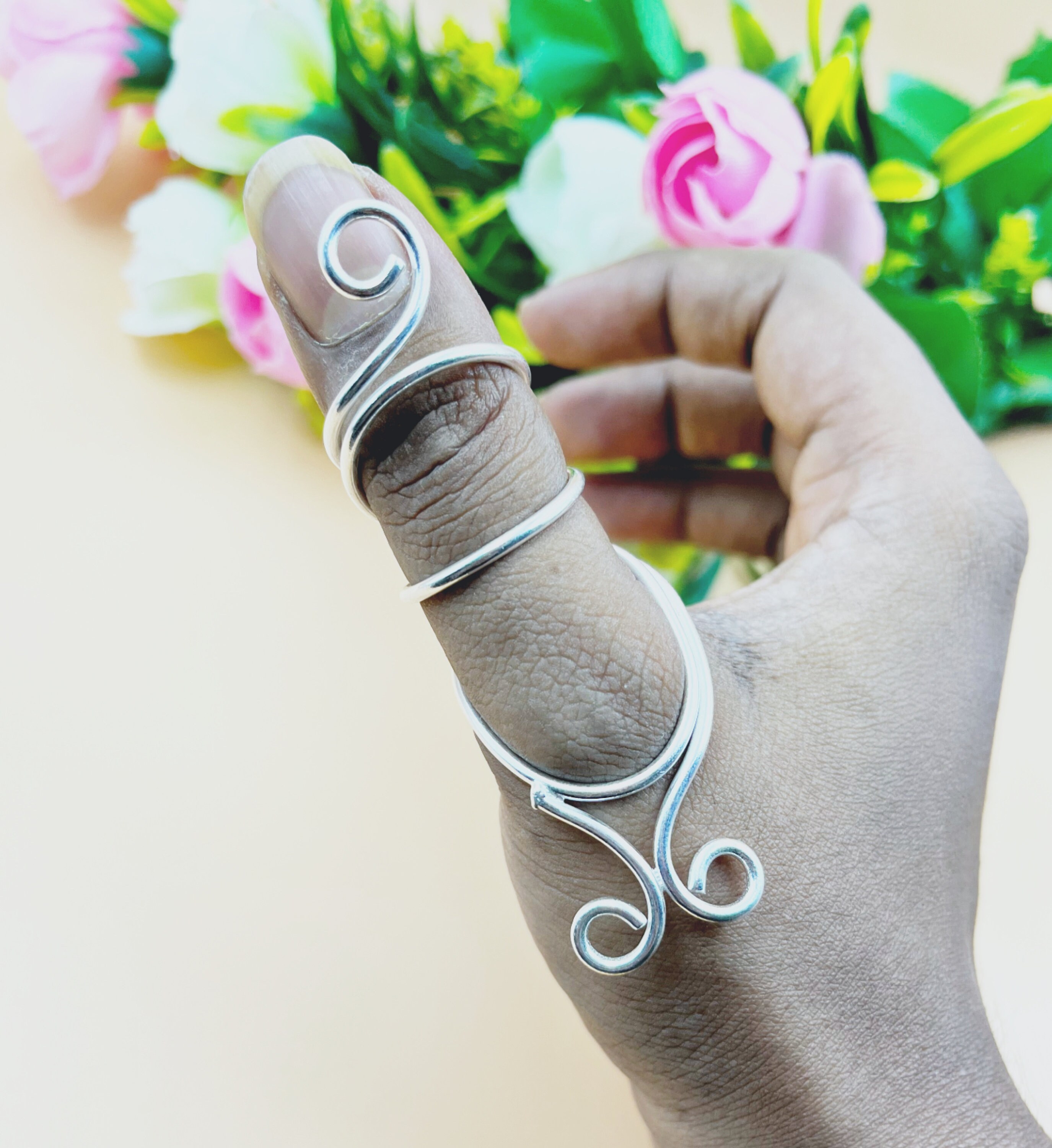 Thumb Splint MCP 925 Silver Arthritis Ring, MCP Hyperextension Splint ...