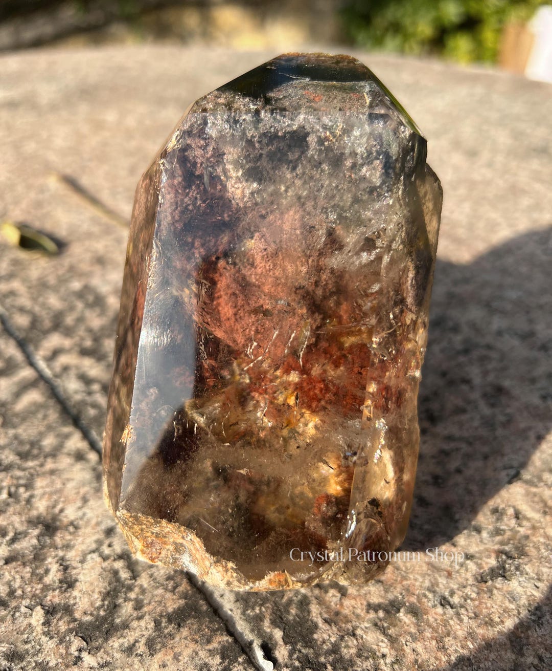 Garden Quartz, Phantom Quartz Tower, Natural Green Brown Phantom Quartz ...