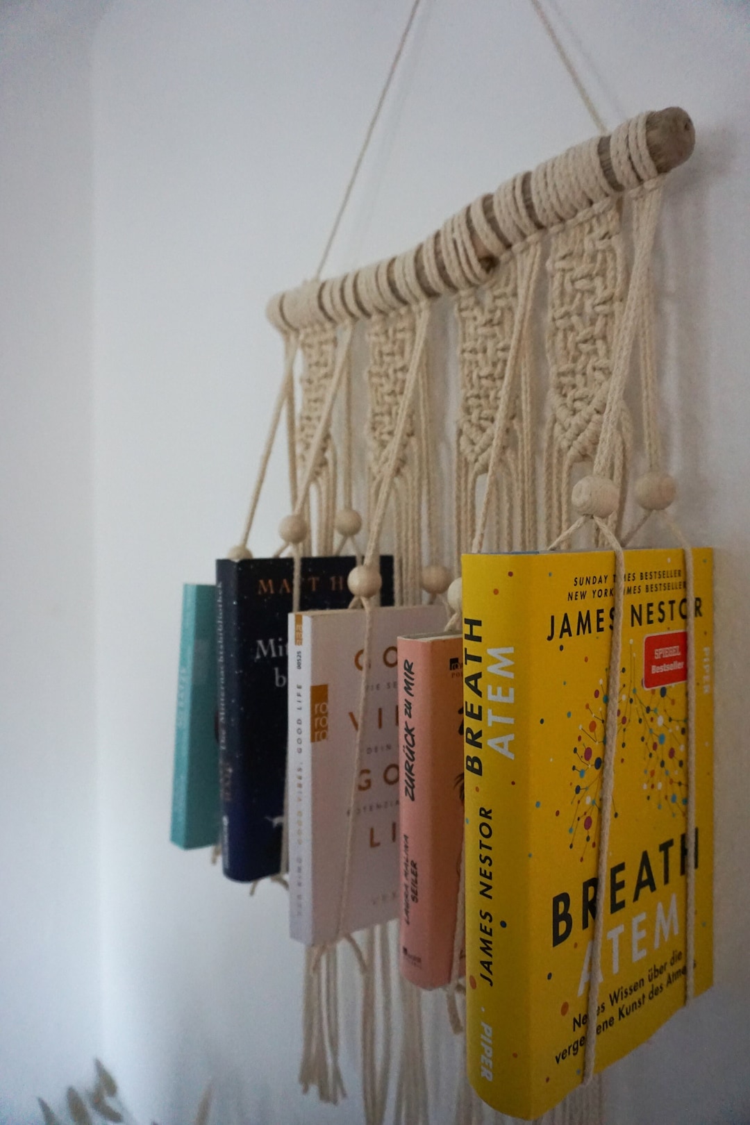 Macrame Book Holder "rosi" - Bookcase - Hanging Book Holder - Book ...