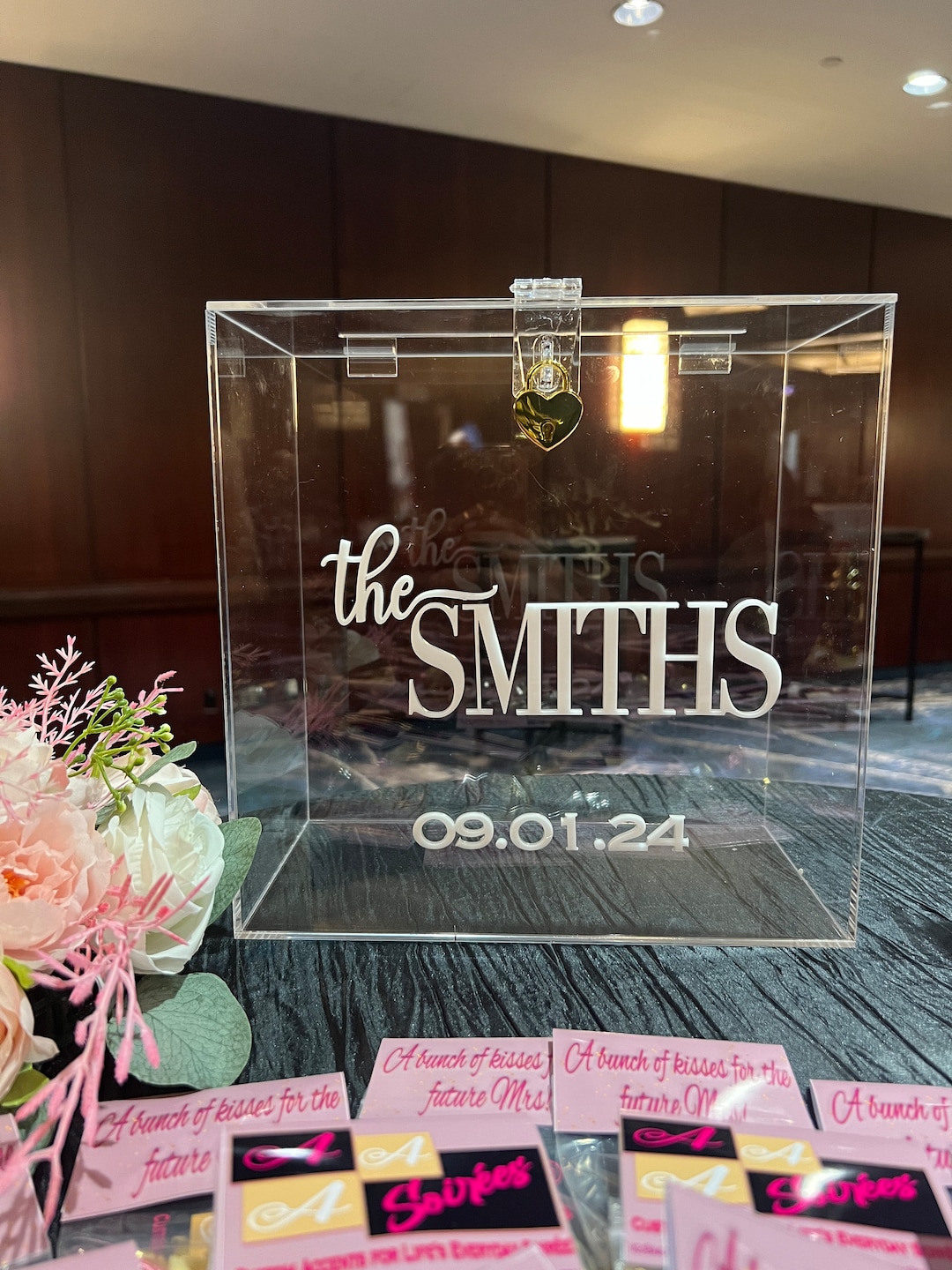 Personalized Wedding Card Box | Acrylic Welcome Sign | Wedding Welcome ...