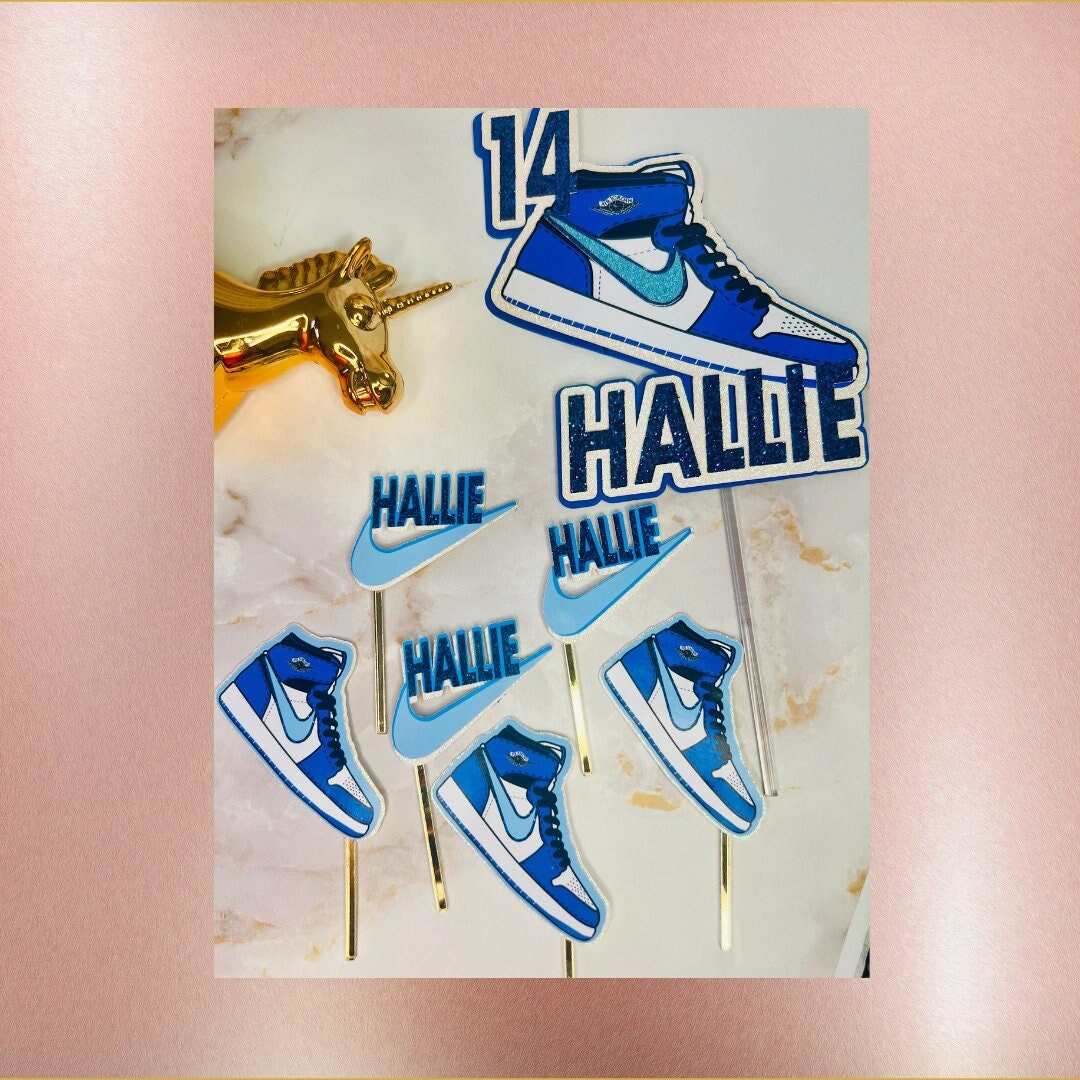 Custom Basketball Sneaker Cake & Cupcake Topper Set - Etsy