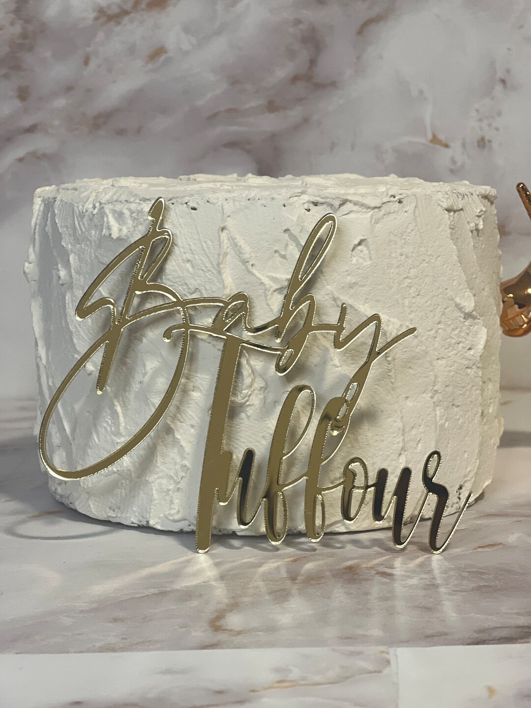 Baby Cake Charm | Cursive Cake Topper | Acrylic Baby Cake Topper ...