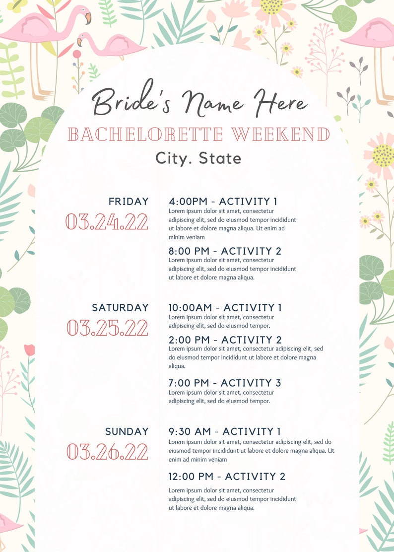 Flamingo Bachelorette Invitation, Tropical Bachelorette, Bachelorette ...