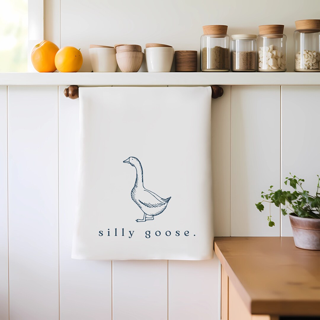 Silly Goose Tea Towel Silly Goose Kitchen Towel Farmhouse Gift for Mom ...