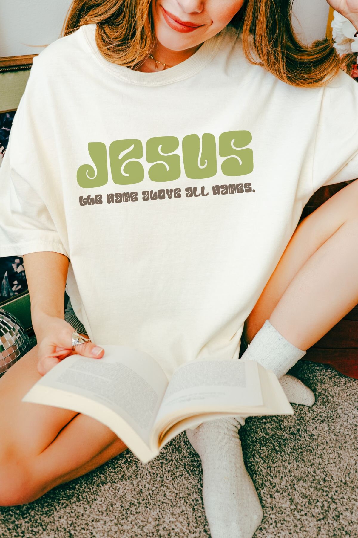 Jesus Retro Shirt Oversized Boho Christian Shirt 70s Style Faith Based ...