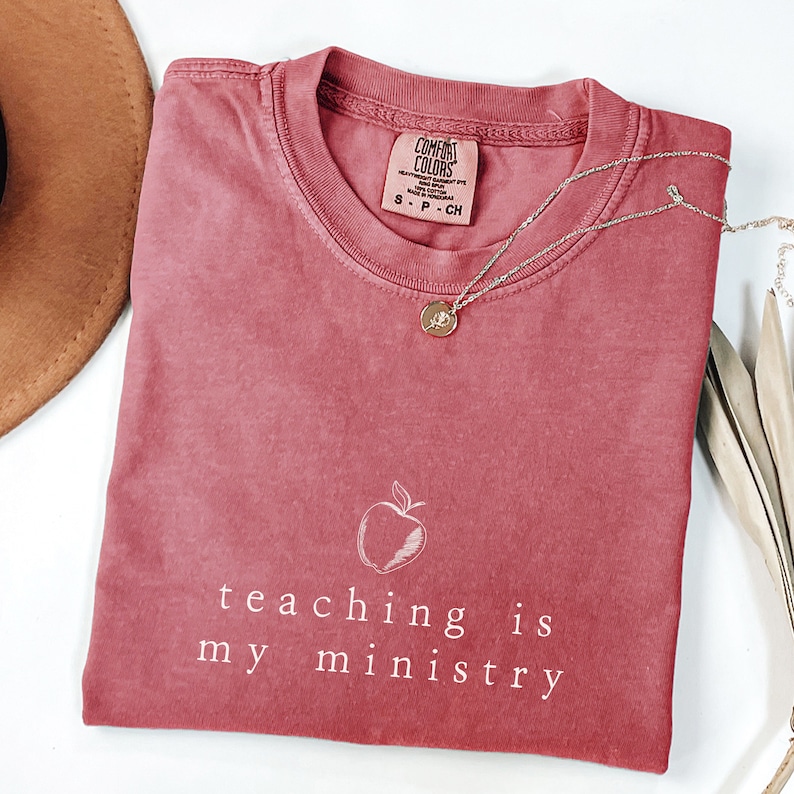 Teaching is My Ministry Shirt | Minimalist Christian Teacher Tee Back ...