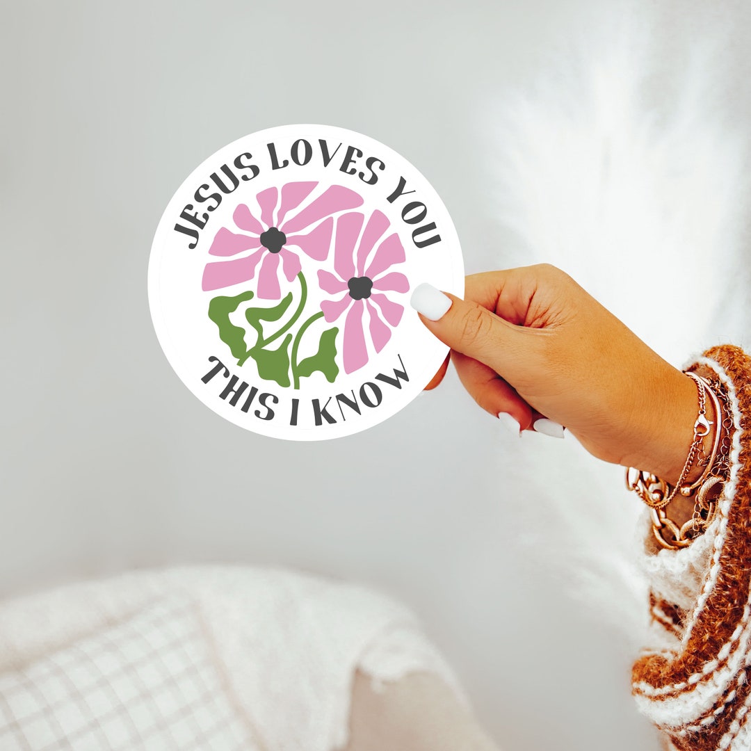 Jesus Loves You Sticker Christian Decal Sticker Cute Christian Sticker ...