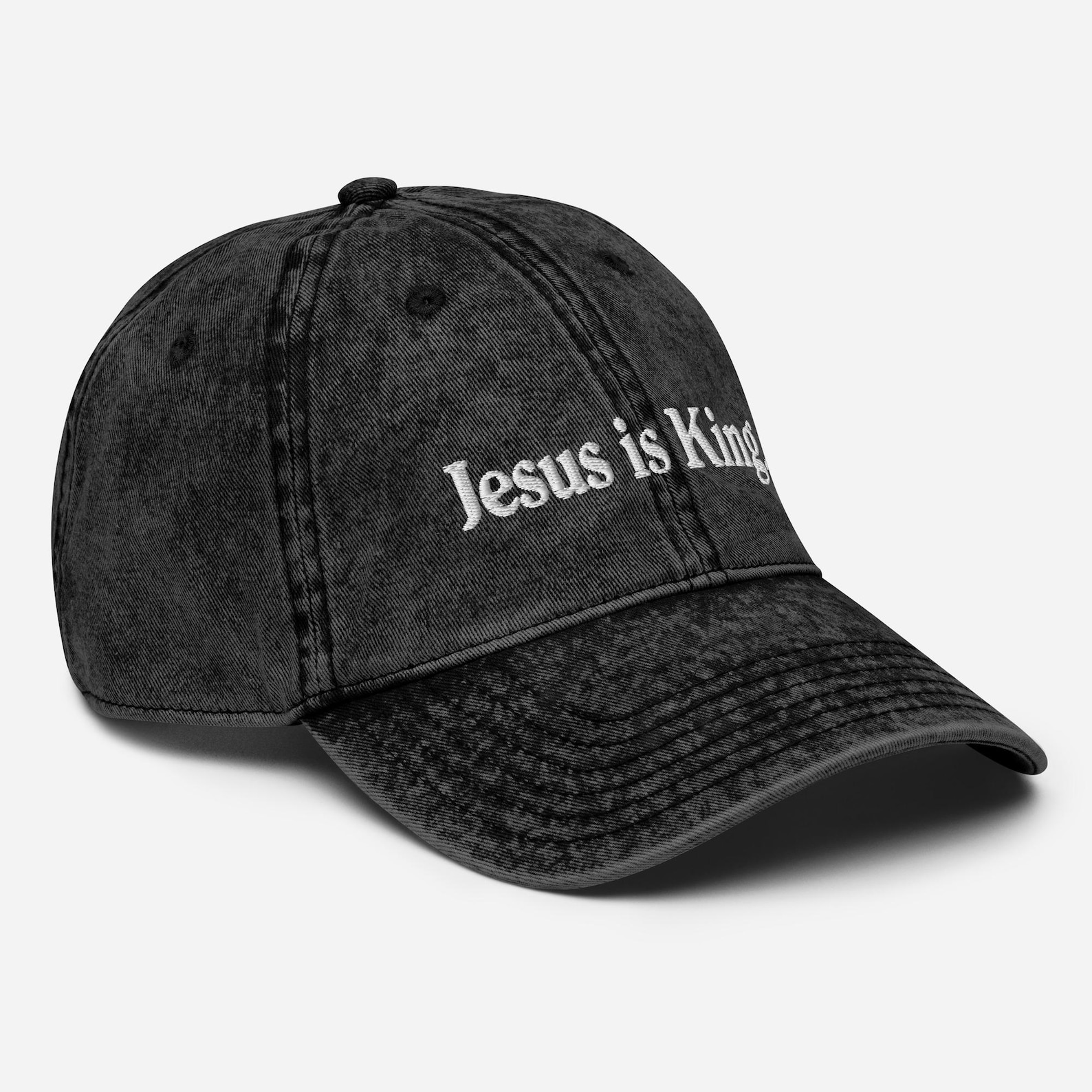 Jesus is King Dad Hat: Vintage Style Christian Baseball Cap - Etsy