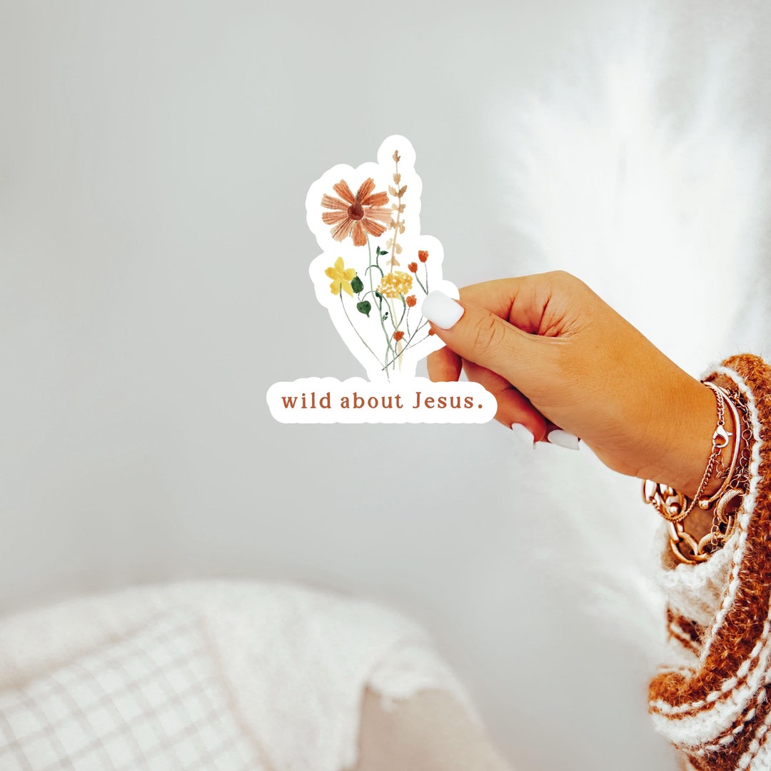 Wild About Jesus Wildflower Sticker Christian Boho Faith Decal - Etsy