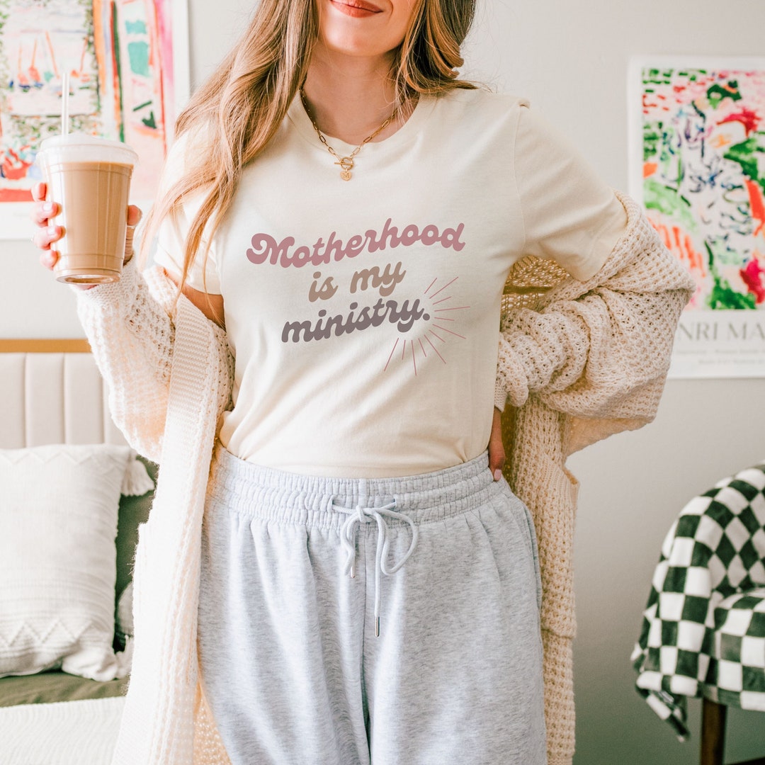Christian Mom Shirt Motherhood is My Ministry Shirt Christian Gift for ...
