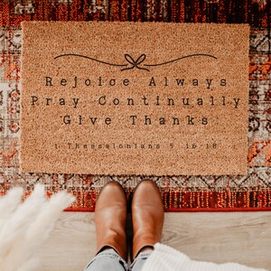 Rejoice Always Christian Doormat | Christian Coir Welcome Mat, 1 ...