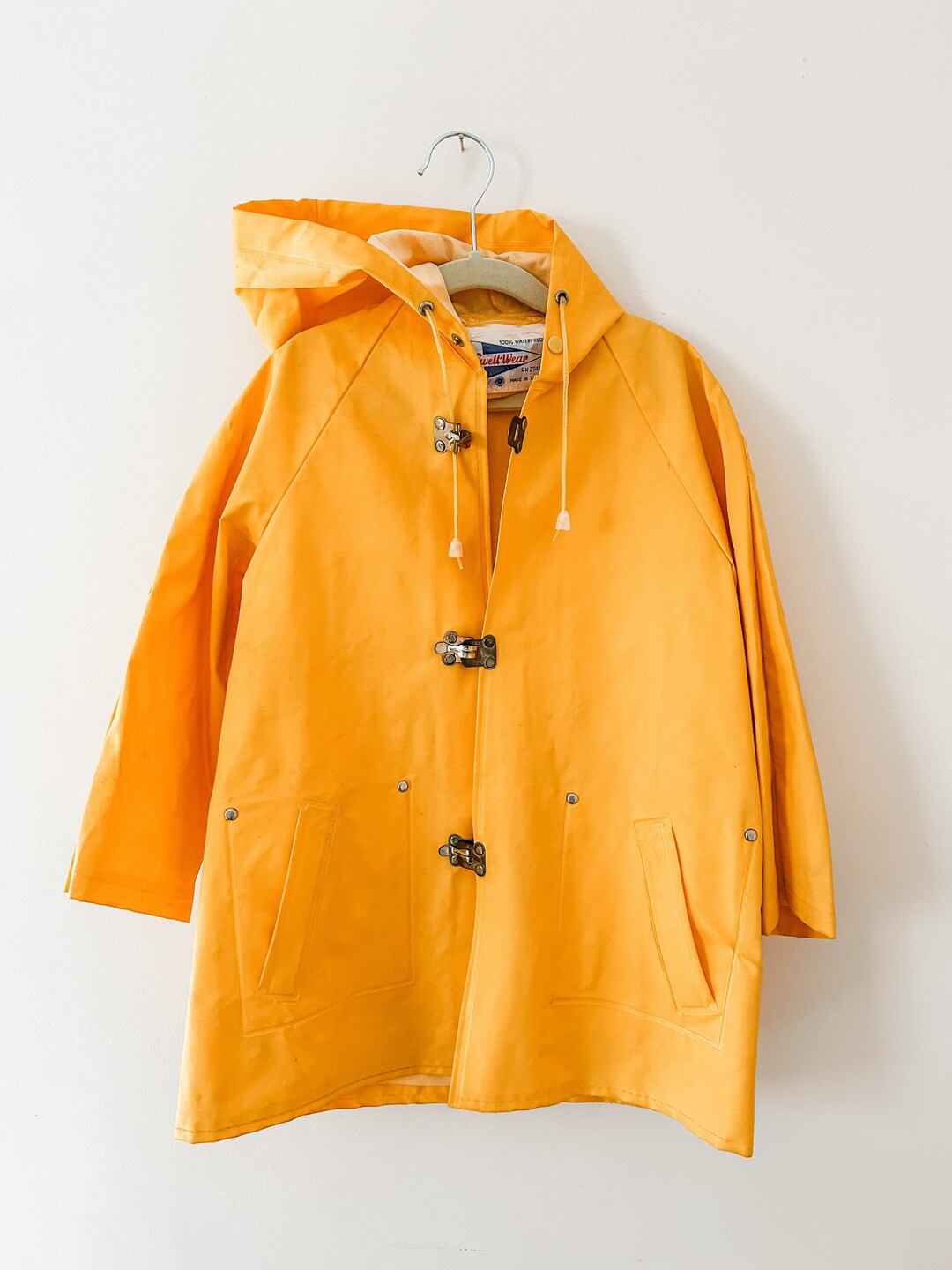 Vintage Kid's Yellow Rain Jacket Children's Rain Jacket Vintage Youth ...
