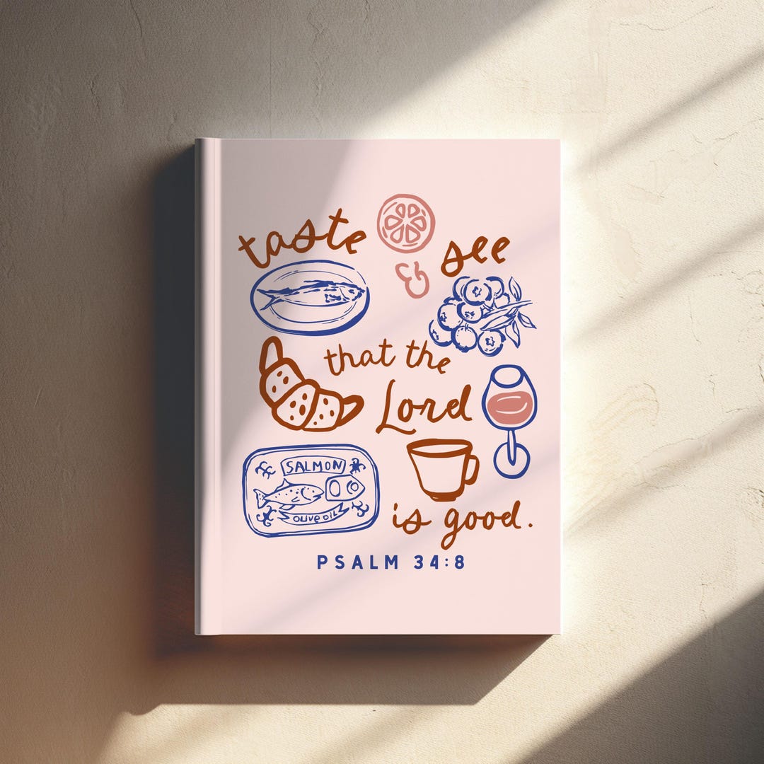 Taste & See Psalm 34 Journal | Christian Notebook Bible Journal for ...