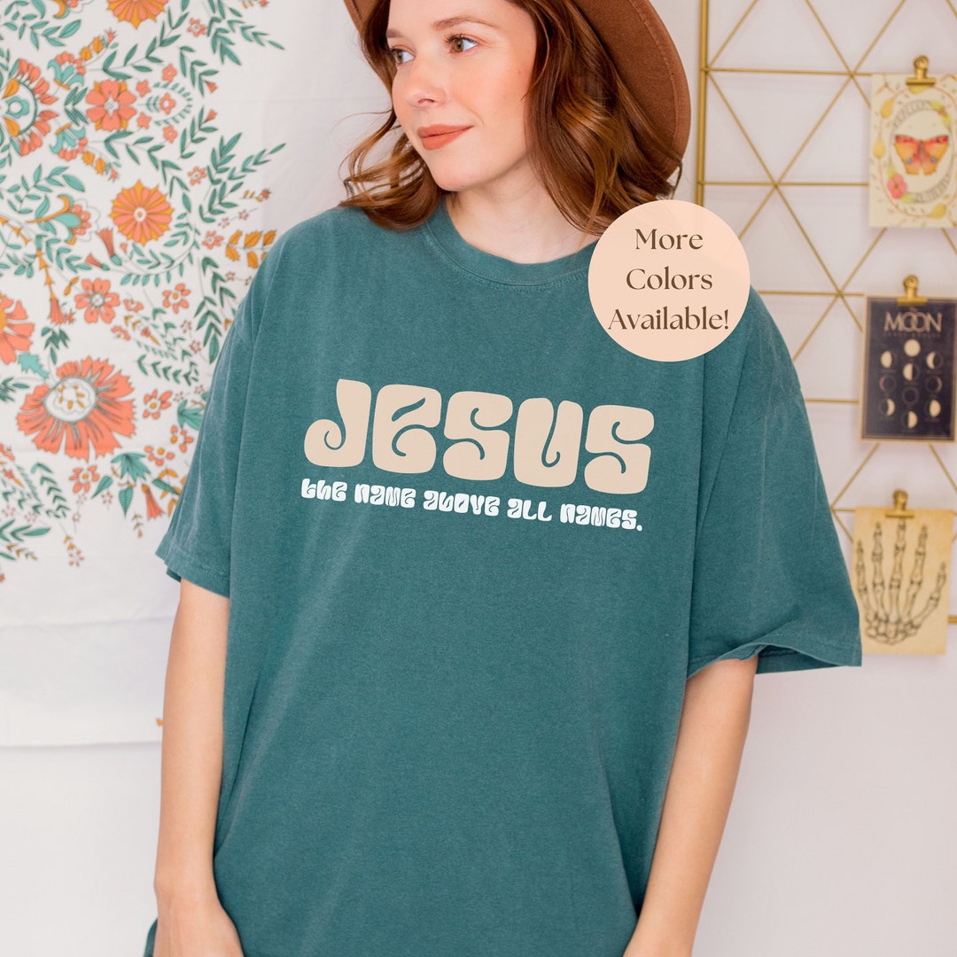 Jesus Retro Shirt Oversized Boho Christian Shirt 70s Style Faith Based ...