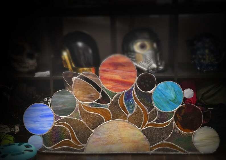 Solar System Stained Glass Window Hanging - Etsy