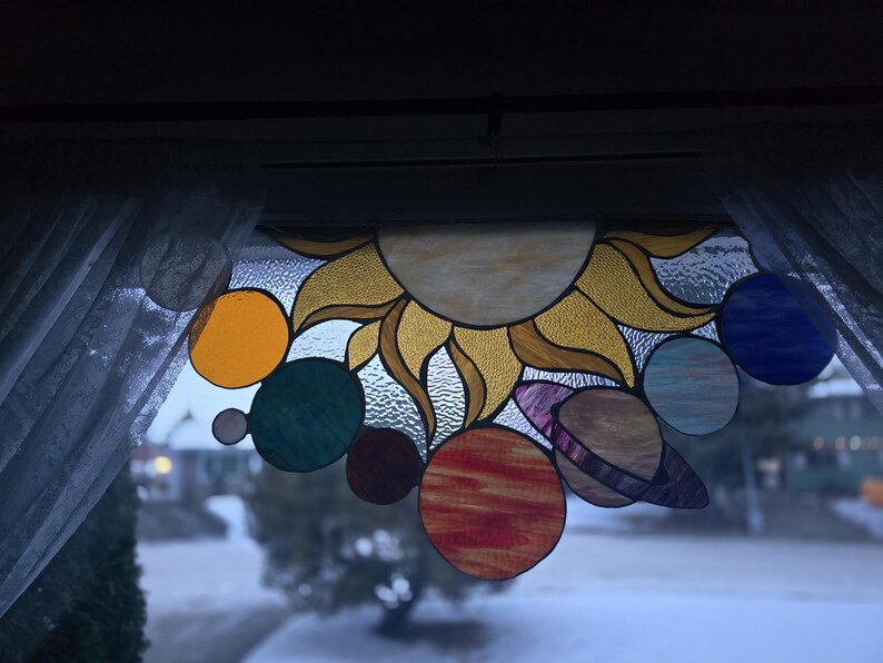 Solar System Stained Glass Window Hanging - Etsy