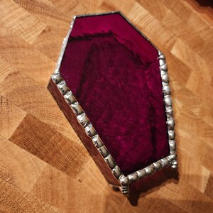 Red Ripple Stained Glass Coffin Vase - Etsy