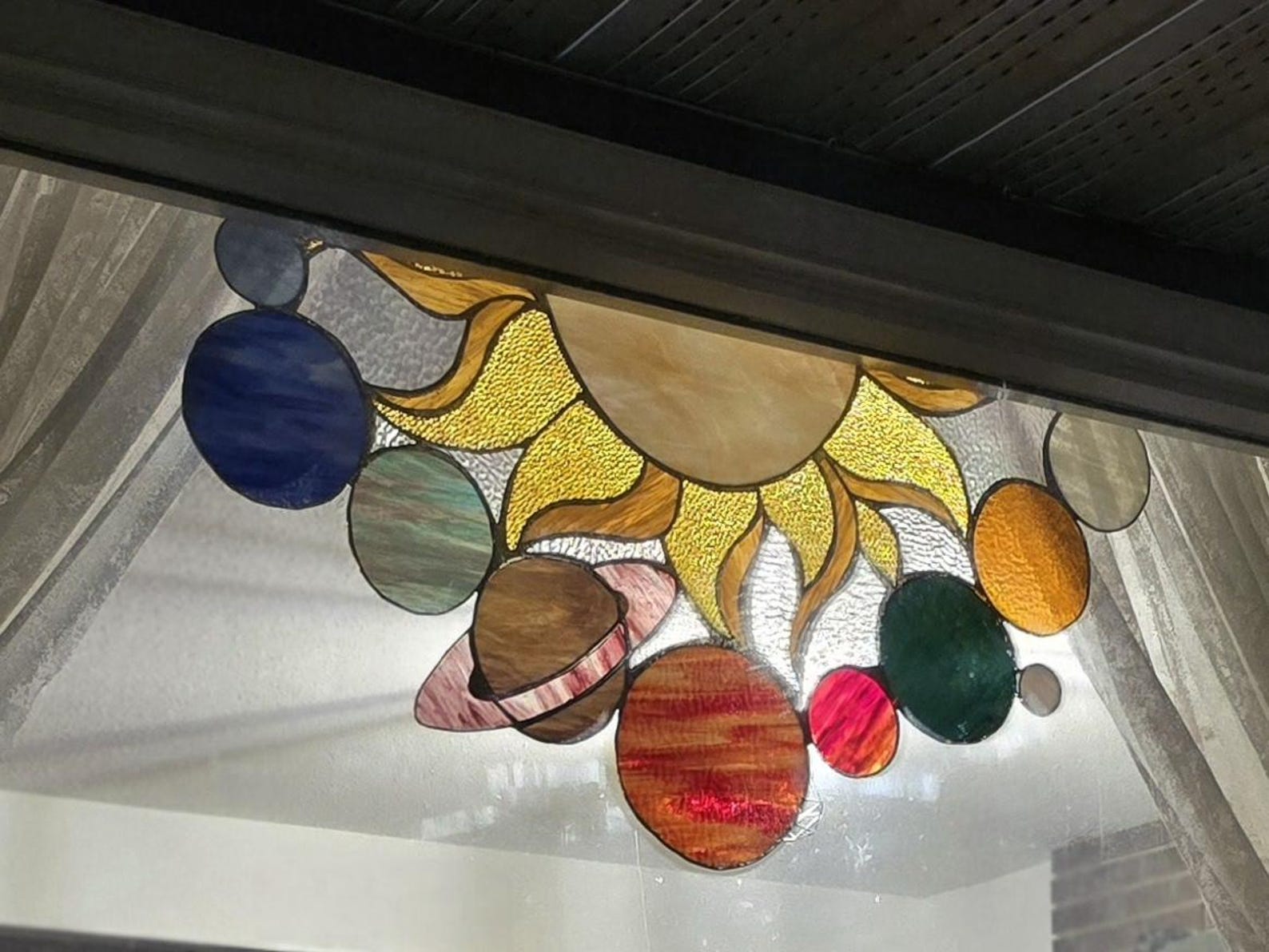 Solar System Stained Glass Window Hanging - Etsy