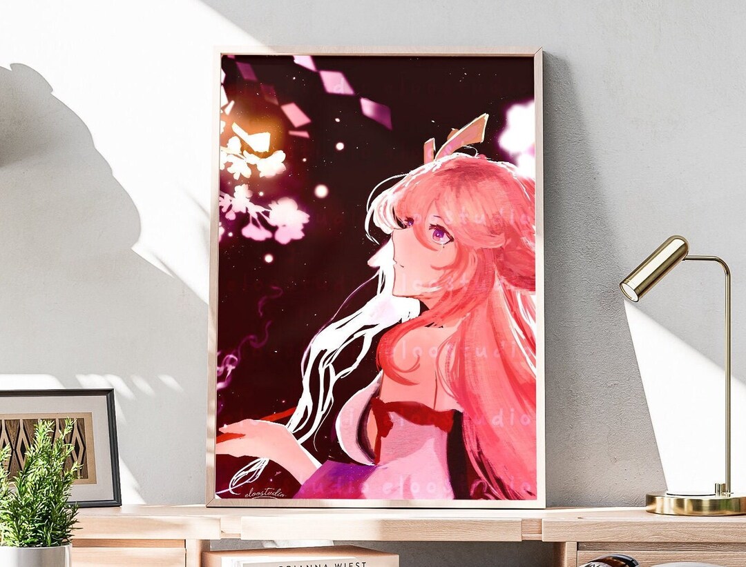 Genshin Impact Yae Miko Poster, Large Art Print - Etsy