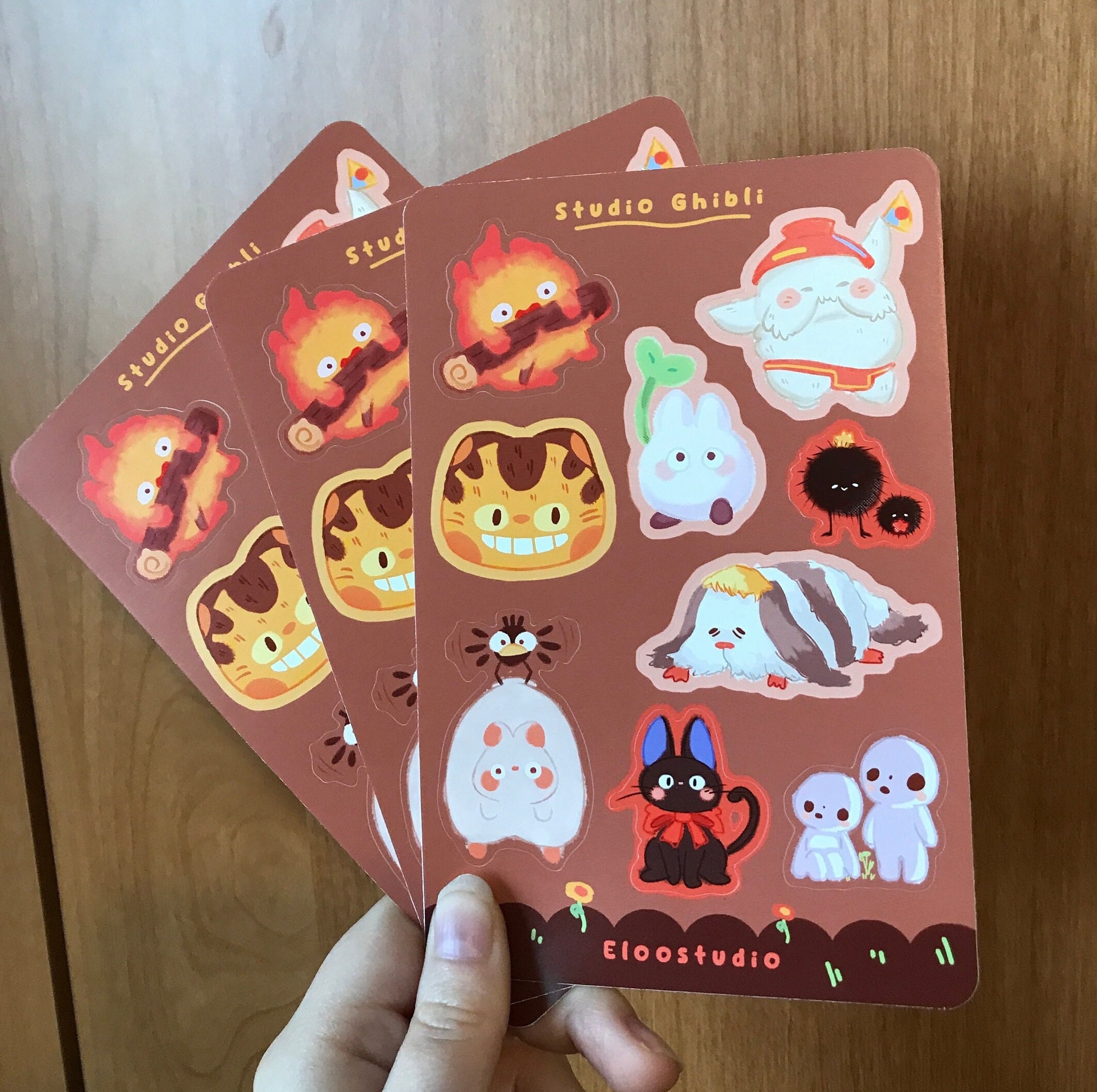 Studio Ghibli Sticker Sheet Anime Waterproof, Miyazaki Howl Castle ...