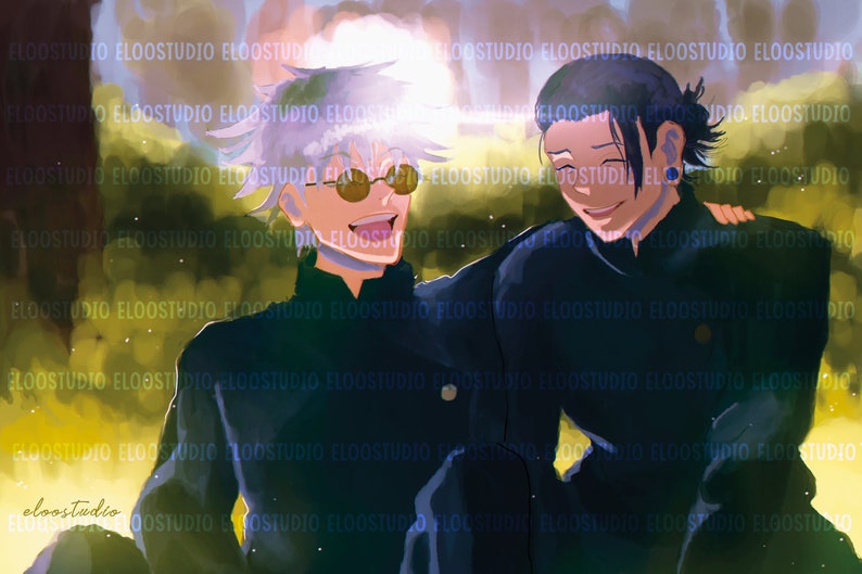 Poster Jujutsu Kaisen Gojo & Geto Grand Tirage D'art - Etsy