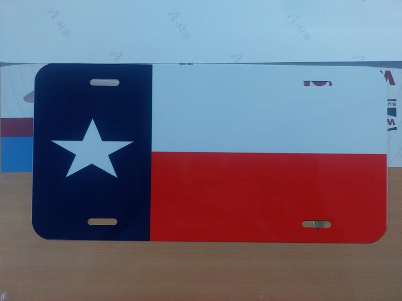 Texas Flag License Plate, Texas Vanity Car License Plate, Texas ...