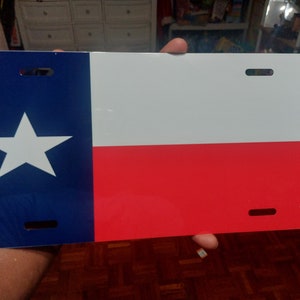 Texas Flag License Plate, Texas Vanity Car License Plate, Texas ...