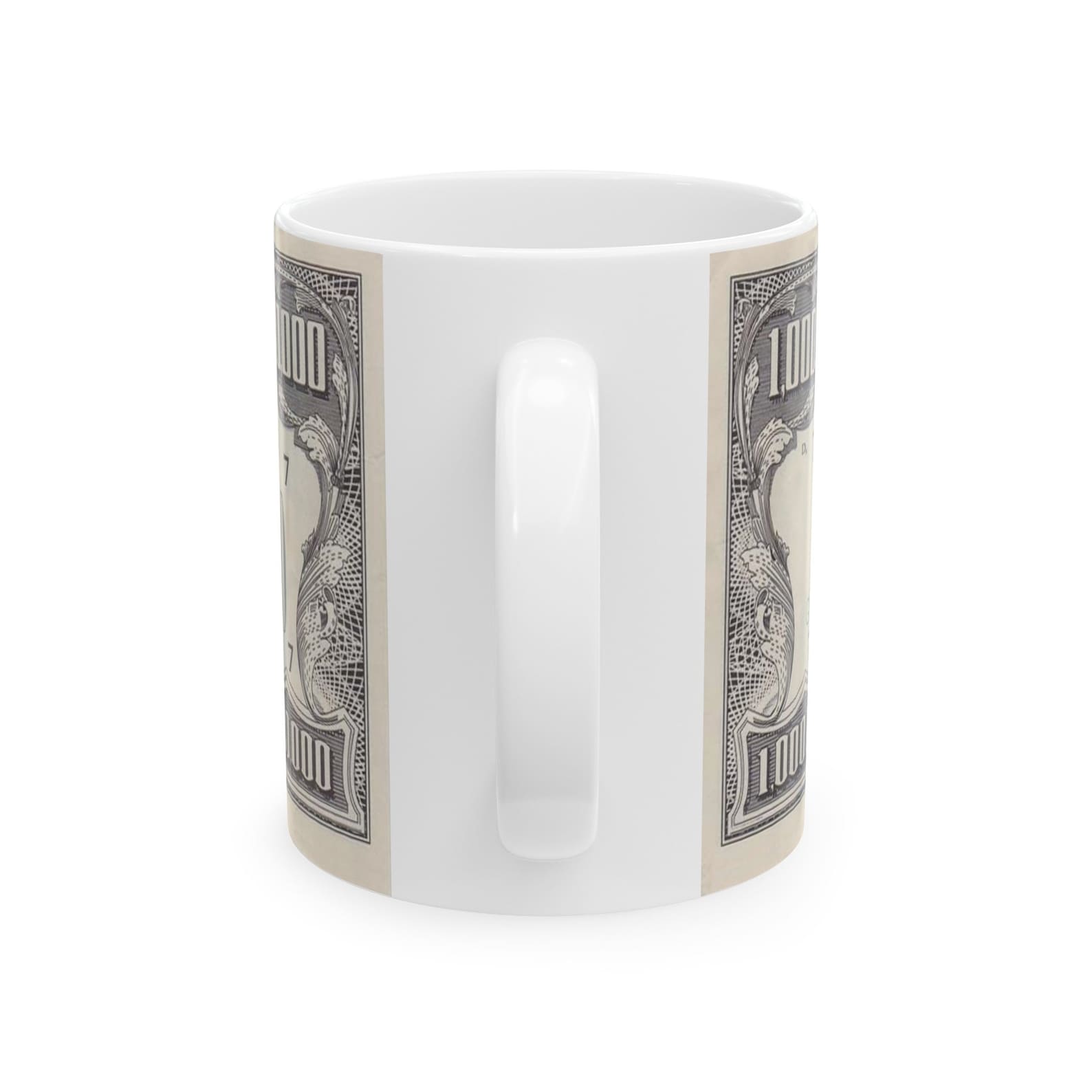 One Million Dollar White Ceramic Mug, Money Mug Gift for Students, One ...