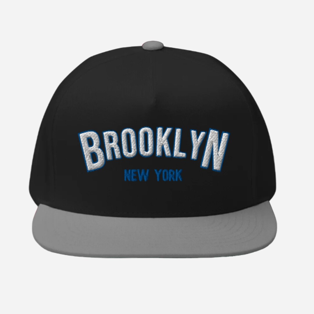 Brooklyn NY Flat Bill Hat, Yupoong 6007 5-panel Flat-bill Snapback ...