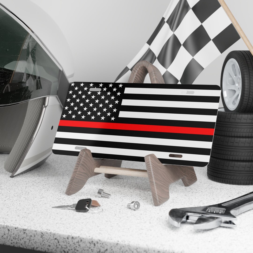 Thin Red Line Custom Front License Plate, Custom Car License Plate ...