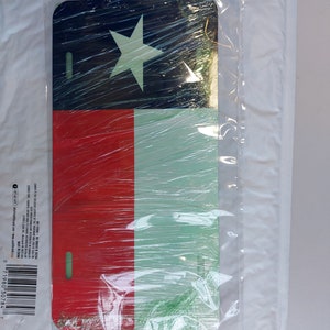 Texas Flag License Plate, Texas Vanity Car License Plate, Texas ...