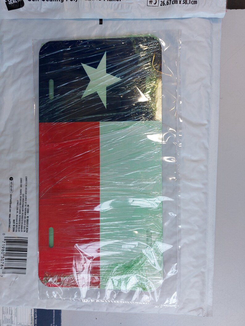Texas Flag License Plate, Texas Vanity Car License Plate, Texas ...