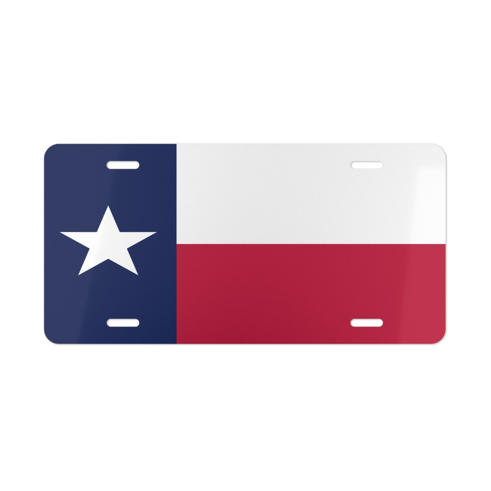 Texas Flag License Plate, Personalized Aluminum Vanity Tag (12" X 6 ...
