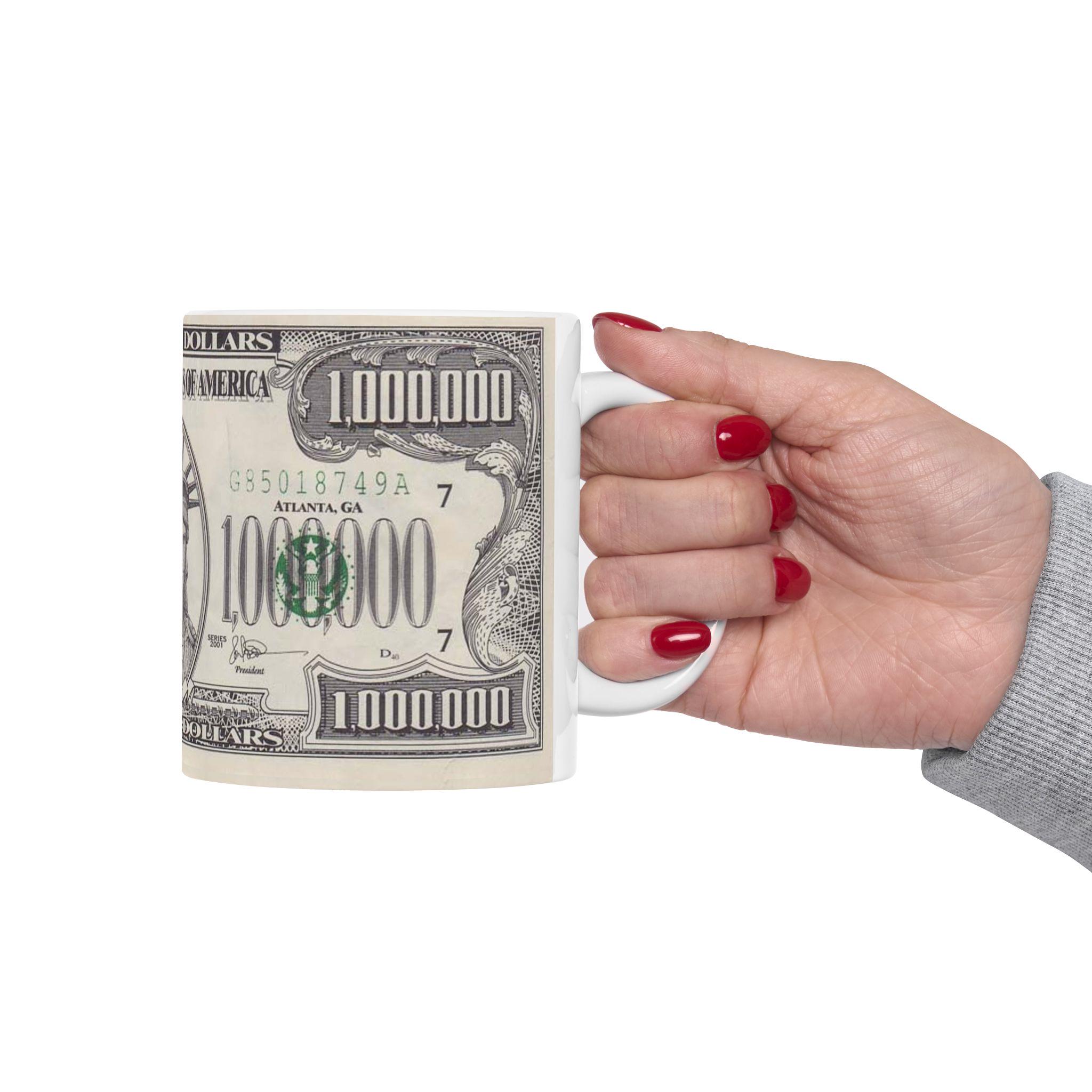 One Million Dollar White Ceramic Mug, Money Mug Gift for Students, One ...