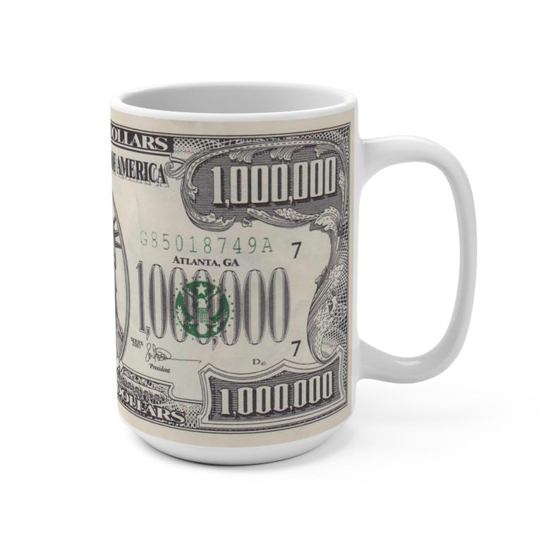 One Million Dollar White Ceramic Mug, Money Mug Gift for Students, One ...