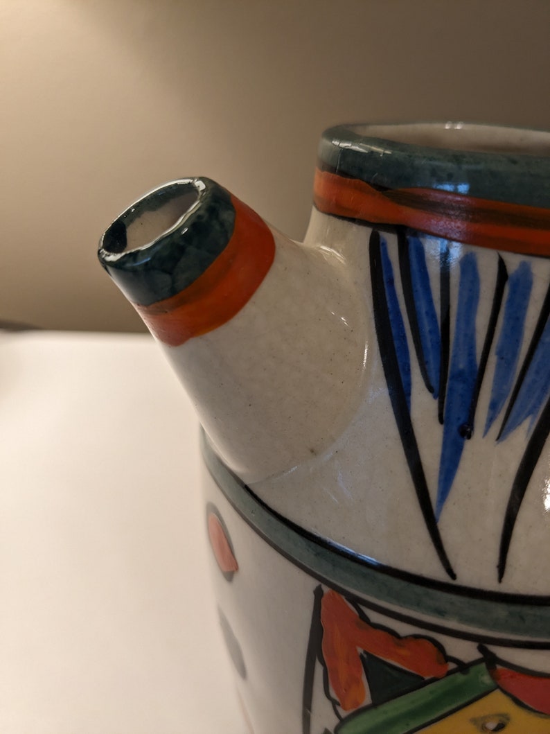 Vintage Mid Century Hand Painted Art Pitcher/vintage Fish Pitcher, Made ...