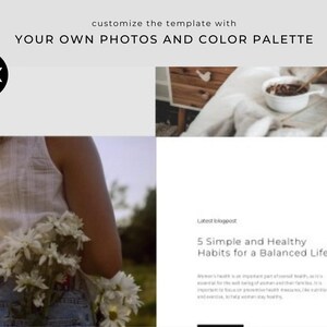 Minimalist Wix Website Template for Health Blog, Editable Wix Templates ...
