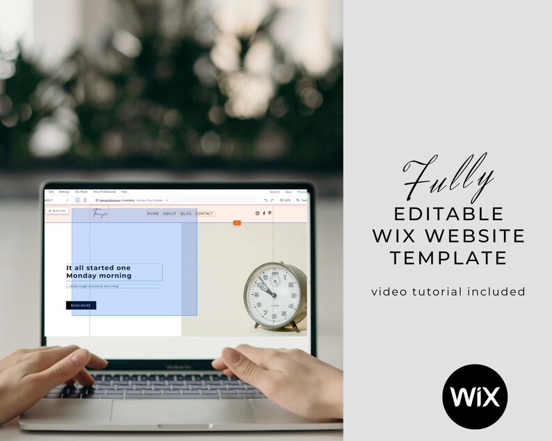 Minimalist Wix Website Template for Health Blog, Editable Wix Templates ...