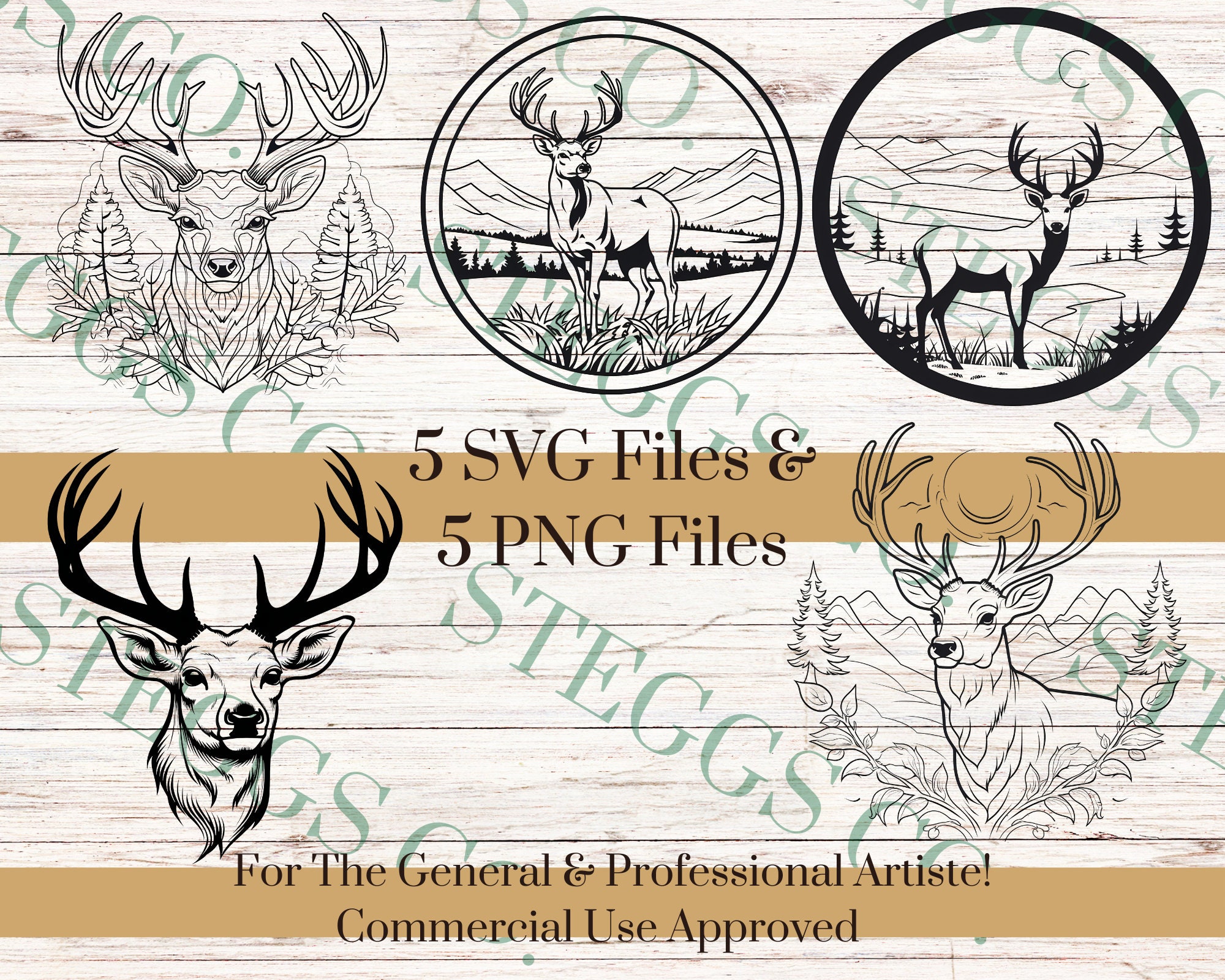 Deer SVG and PNG Bundle, SVG Files for Cricut, Commercial/craft Use ...
