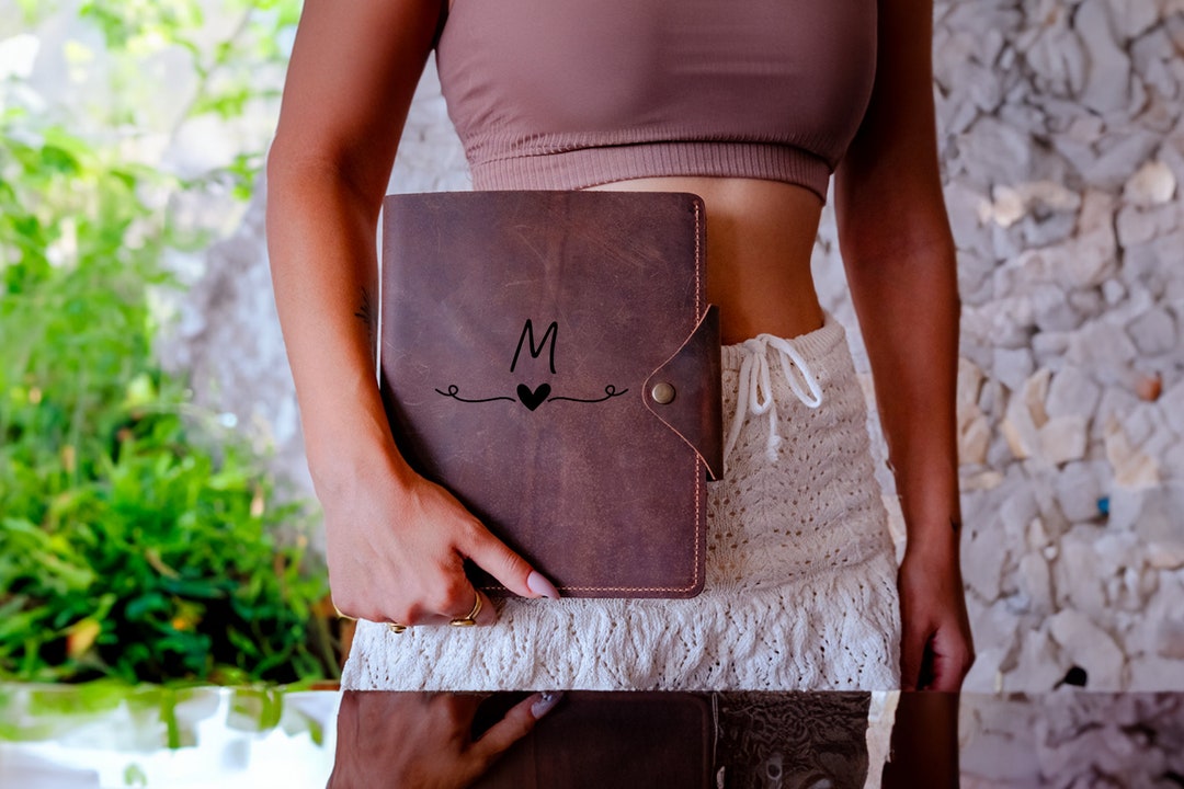 Personalized Leather Portfolio for Women, Custom Leather Portfolio ...