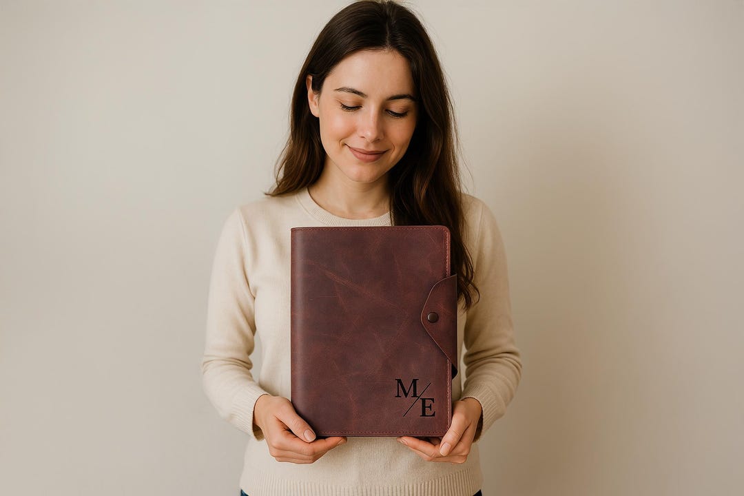 Engraved Leather Padfolio, Anniversary Gift, Full Grain Leather - Etsy