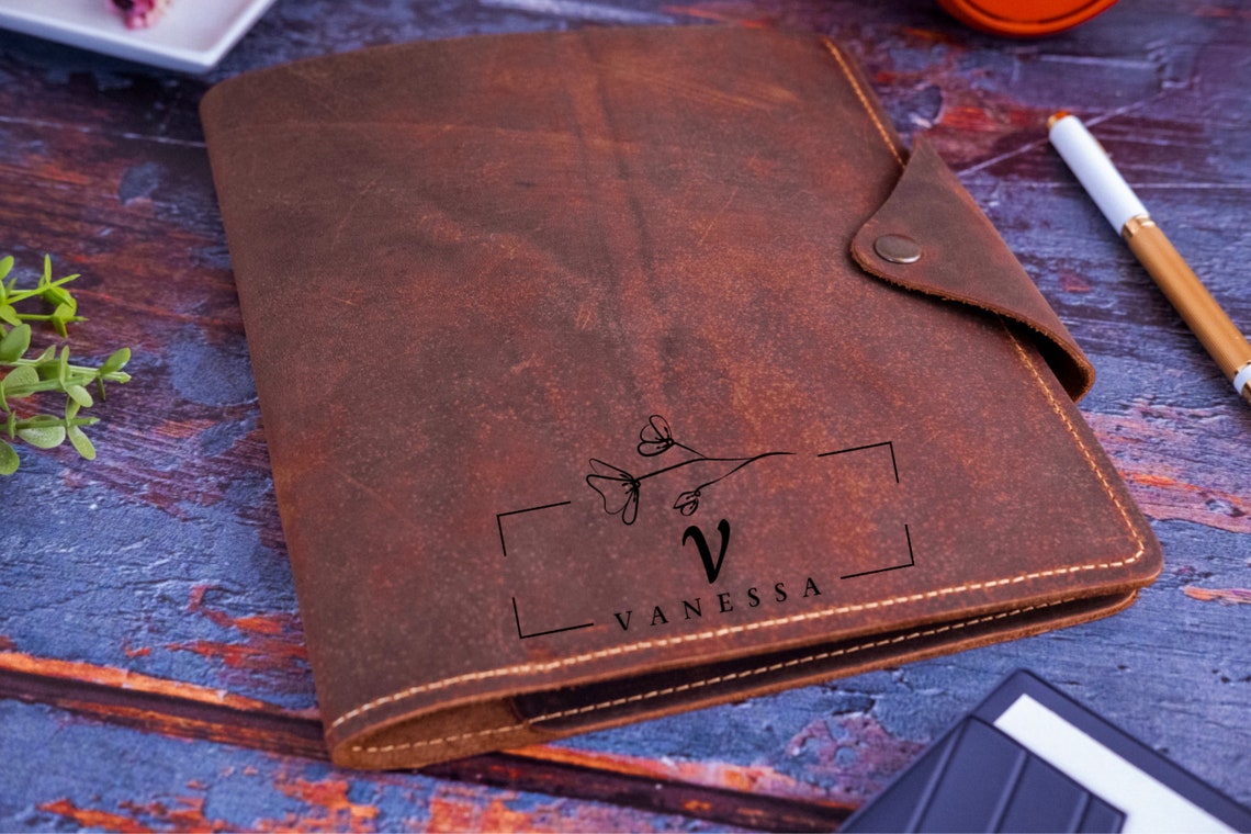 Personalized Full-grain Leather Padfolio: Custom Business Gift - Etsy
